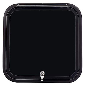 RV Baggage Door | Rounded Corners | Camper | Compartment Door | Black Fiberglass (18" H x 18" W) | Made in America
