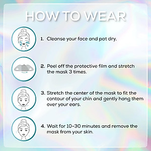 VENUS VISAGE V-Line Chin Mask, Moisturizing Double Chin Mask for Jaw Line Definition, Chin Strap for Double Chin for Women & Men, V Line Lifting Mask, Visually Sculpting Double Chin Strap (5-Pack)