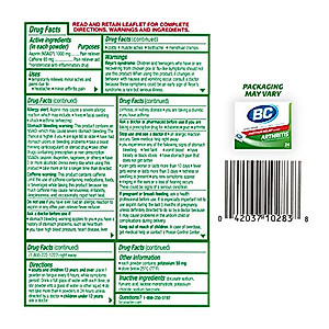 BC Pain Relief Powder, Arthritis Pain, 24 ct (Pack of 1)