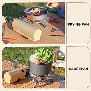 Camidy Foldable Cassette Gas Stove Portable Burner Outdoor Camping Stove Outdoor Gas Stove with Storage Bag for Picnic/Hiking/Travel