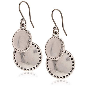 Lucky Brand Women's Double Drop Earring, Silver, One Size