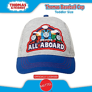 Nickelodeon Boys’ Thomas & Friends Baseball Cap – Thomas The Tank Engine Hat, Size Ages 2T-4T, Thomas Grey