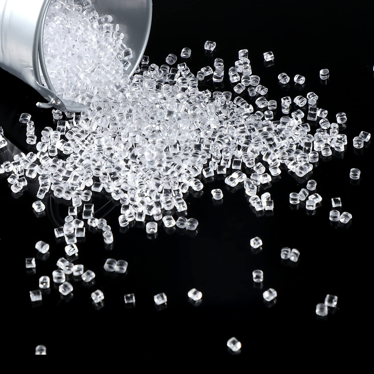 Waydress 200g Fakes Ice Cubes Miniature Dollhouse Clear Plastic Ice Cubes Doll House for Dollhouse Cups Sprinkle Decorations Fake Cake Dessert Beer Drinks Kitchen Food Accessories