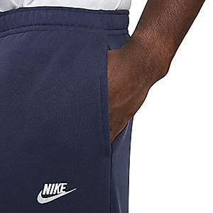 Nike Men's NSW Club Pant Open Hem, Midnight Navy/Midnight Navy/White, X-Large