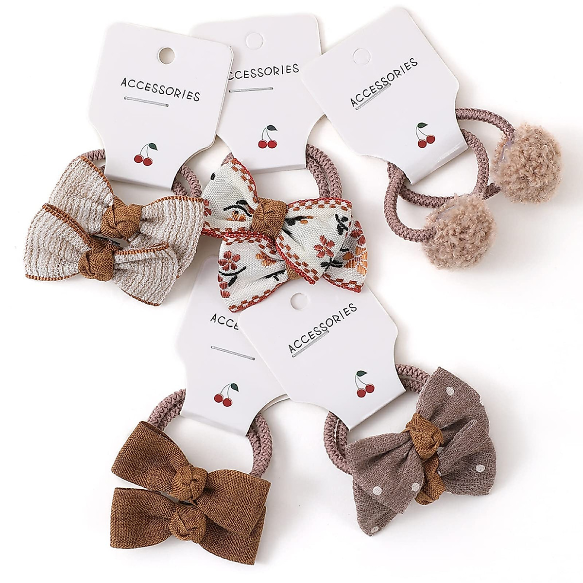 30 Pcs(15 pairs) Baby Girl Hair Ties With Bows 1.2 Inch Small Toddler Girls Ponytail Holders Pigtails Elastic Bands Hair Accessories For Kids