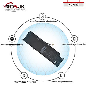 RDSJK XCNR3 Laptop Battery for Dell Latitude 13 7370 E7370 Ultrabook Series 0XCNR3 P63NY N3KPR G7X14 0G7X14 4H34M WV7CG 0WV7CG MH25J 0MH25J 7.6V 34Wh