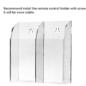 MyJell Acrylic TV Remote Control Holder Wall Mount Storage Box Media Organizer Rack