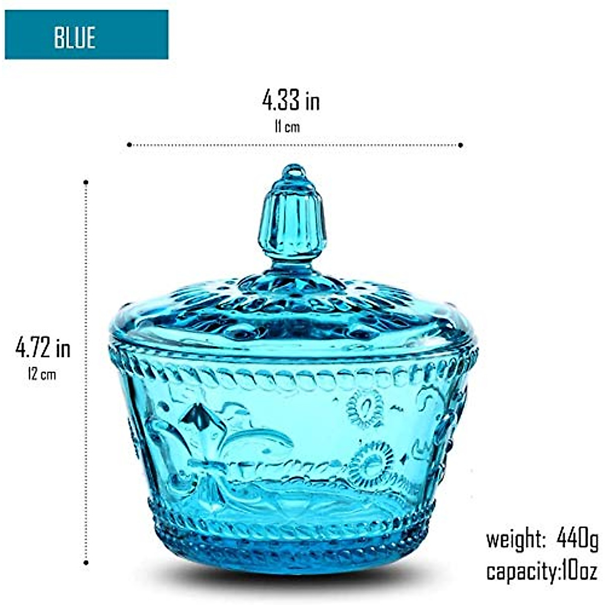 G Candy Jars with lids set of 2 Small Embossed Glass Candy Dish Bowl Jewelry Box Food Decorative Cute Jar Multi-purpose Decorative Jar Seasoning Glass Candy Jar