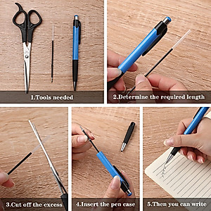 100 Pieces Ink Pen Refills Replaceable Ballpoint Pen Refills Black Ink Refills 0.7mm Smooth Writing Pen Refills for Retractable Pens Office School Supplies (Black)