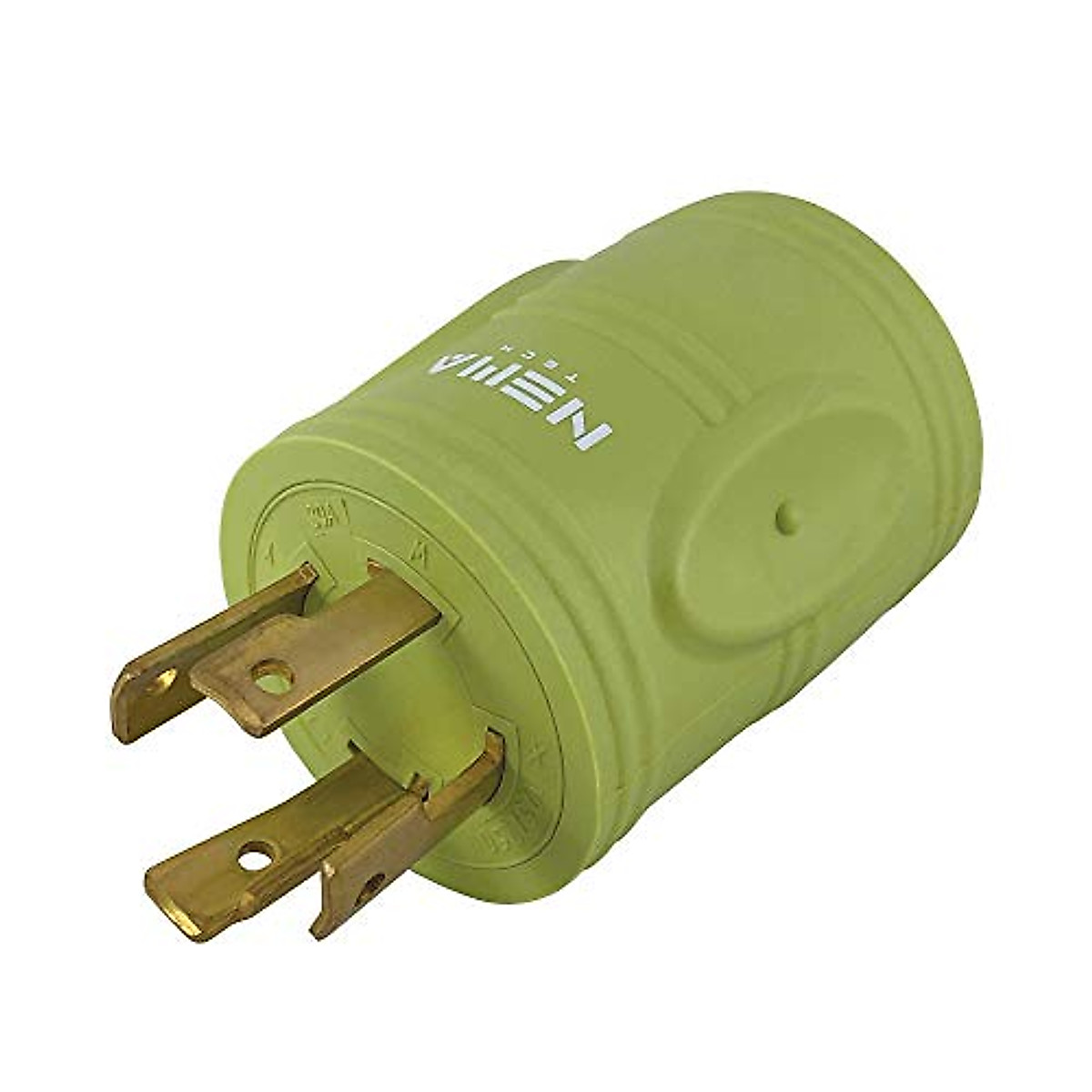 NemaTech NEMA L14-30P Male to TT-30R Female 30 Amp 4-Prong Compact Locking Generator to RV Transfer Switch Inlet Box Adapter