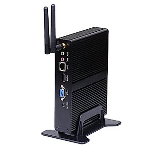 HUNSN Fanless Mini PC, Desktop Computer, HTPC, Nano Kodi Box, J1800 N2910 N2920 N2930, Windows 11 / Linux Ubuntu, BM11, VGA, HDMI, USB3.0, 4 x USB2.0, LAN, 4G RAM, 64G SSD
