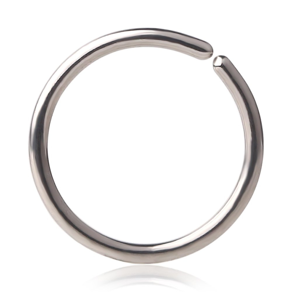 Ruifan 20G Round Ends Stainless Steel Body Jewelry Piercing Nose Hoop Ring 6mm 5PCS (Mix Color)