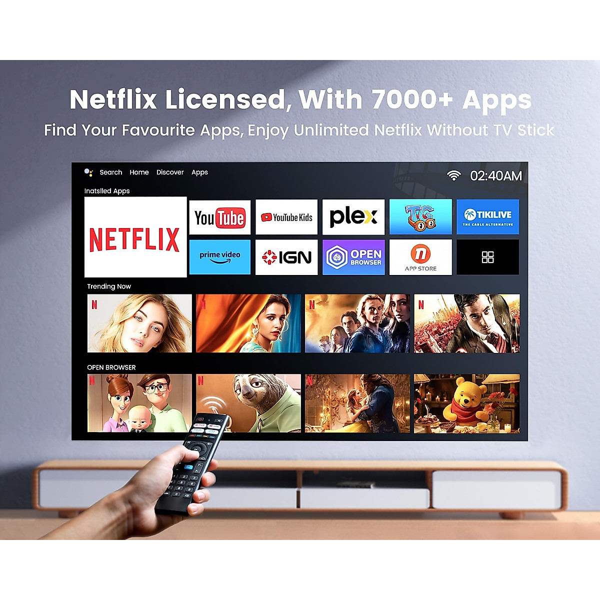 Projector, WiMiUS 2023 Newest 5G WiFi Bluetooth Projector, 480 ANSI Lumens Full HD 4K Projector Support 4P/4D Keystone, 50% Zoom, Bluetooth 5.2 Outdoor Video Projector for PC Smartphone USB (200000H)