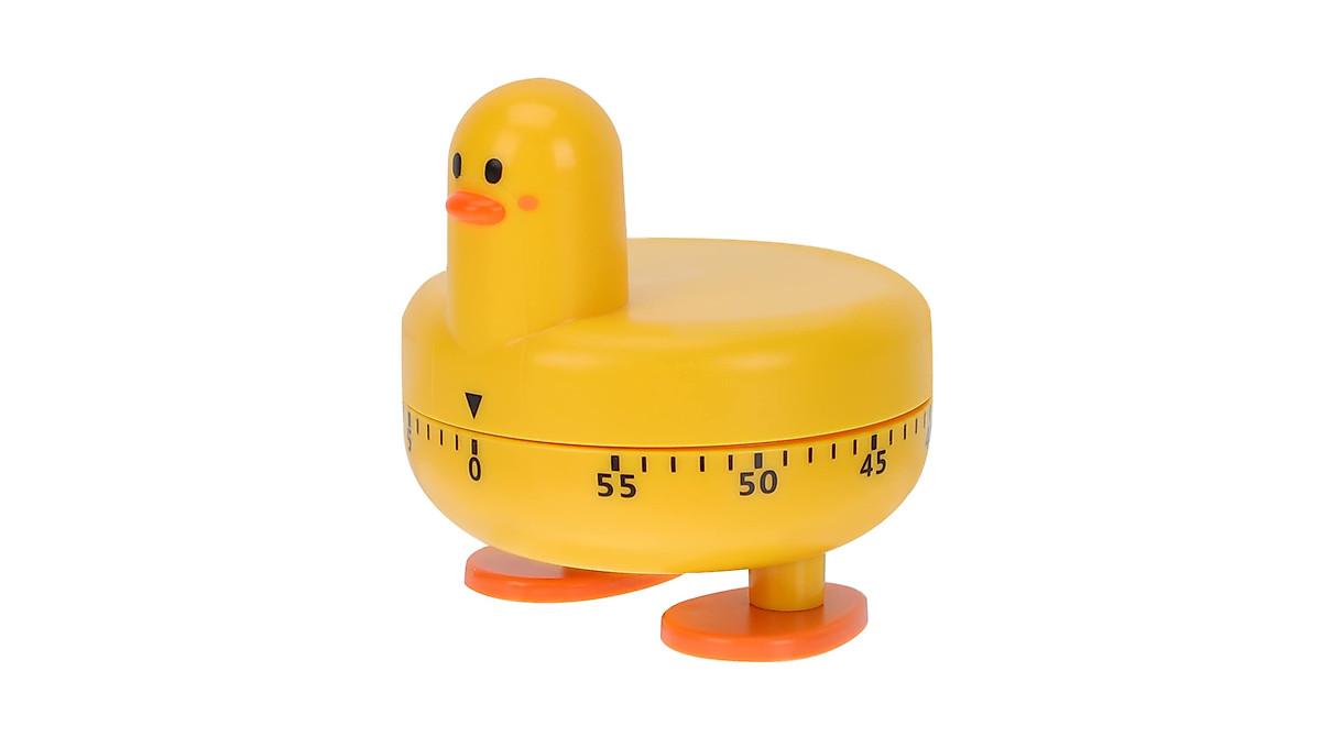 Angoily Yellow Duck Timer: Cute Mechanical 60-Min Kitchen Helper