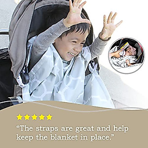 B.Loved Baby - Multi-Use Protective Baby Canopy and Playmat, Nursing or Breastfeeding Cover, Weather-Proof Baby Seat Cover, Car Seat, Shopping Cart, High Chair, and Stroller Cover, Grey