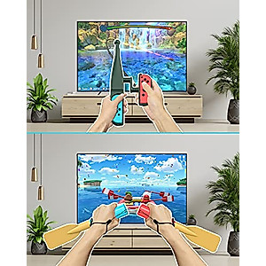 𝙎𝙬𝙞𝙩𝙘𝙝 𝙎𝙥𝙤𝙧𝙩𝙨 𝘼𝙘𝙘𝙚𝙨𝙨𝙤𝙧𝙞𝙚𝙨 𝘽𝙪𝙣𝙙𝙡𝙚 - HOZKAII 22 in 1 Family Accessories Kit Pack for Nintendo Switch/OLED Sports Games with Charging Dock, Game Guns, Tennis Rackets, Golf Clubs, Wrist Bands & Leg Strap