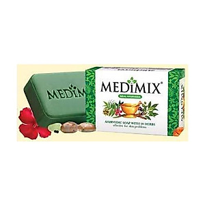 Medimix Ayurvedic Herbal Soap: clinical proven for treating acne, body odour and skin infections 125g by Medimix