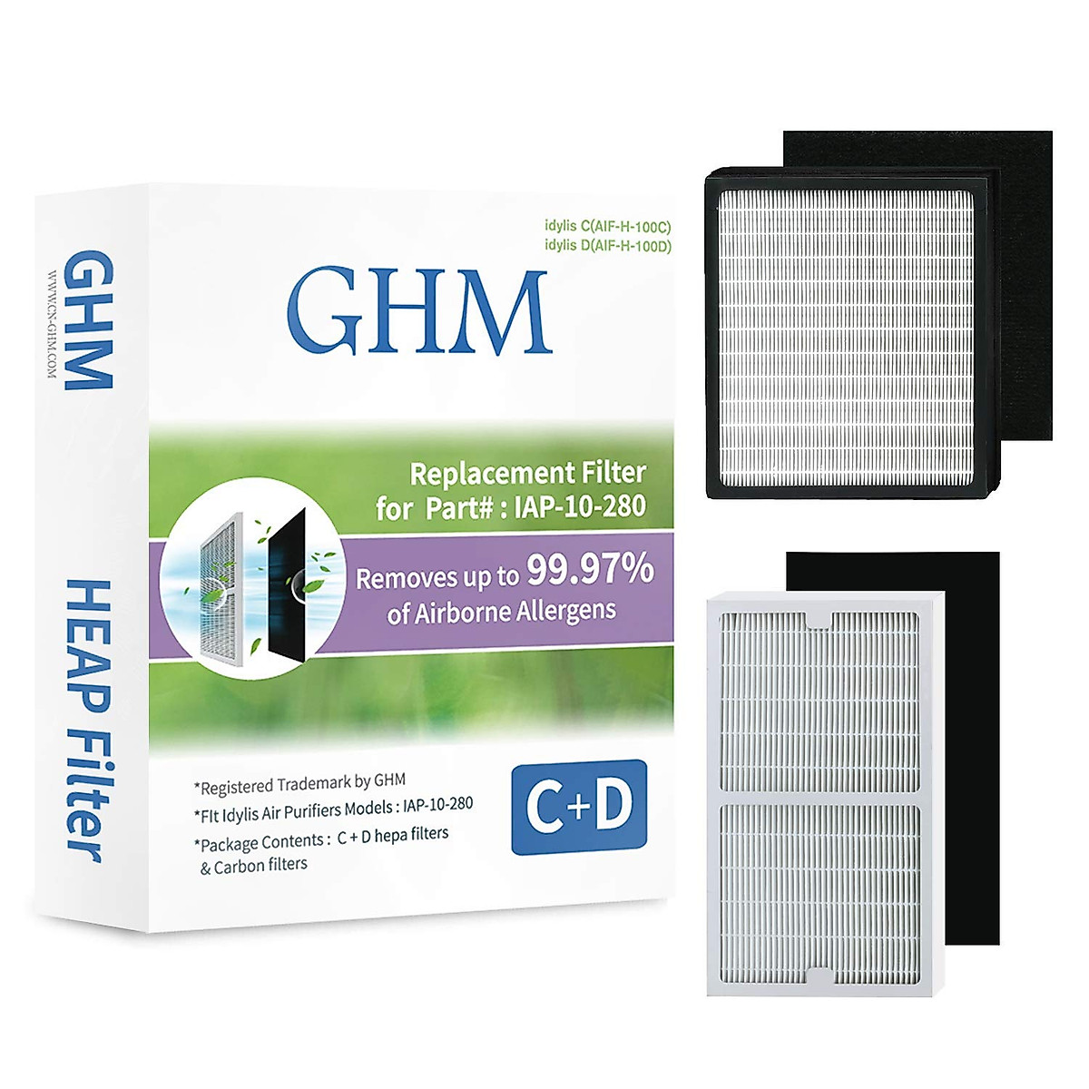 FilledwithLove Replacement idylis IAP-10-280 Hepa Filters,Compatible Idylis (IAP10280) (1AP-10-280) (1AP10280)