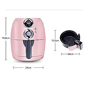 Non Stick Pan Air Fryer Fries Machine Household Small Capacity Fully Automatic Intelligent No Fuel Electric Fryer Oven 2.5L 3.5L Pink 2.5L Every Family