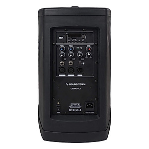 Sound Town Portable Line Array Column PA/DJ System with Sub Bass Module, TWS Bluetooth, Built-in 3-Channel Mixer, Carry Bag (CARPO-L1)