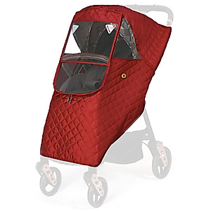 SONGYDZ Baby Stroller Cover Winter Universal Stroller Windshield Rain Cover to Keep Baby Travel Weather Warm Shield Stroller Cover for Pushchair (Red)