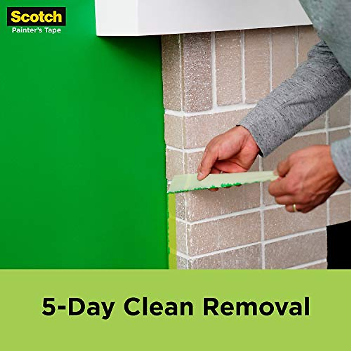 Scotch Painter's Tape 2060-48MP ScotchBlue Rough Surface Painters Tape, 1.88" Width, Green