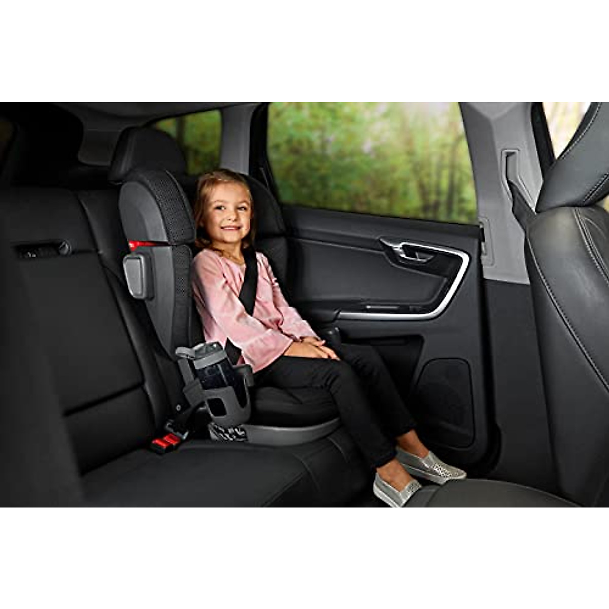 UPPAbaby ALTA Booster Seat - Jake (Black Melange) + Extra Cup Holder for ALTA