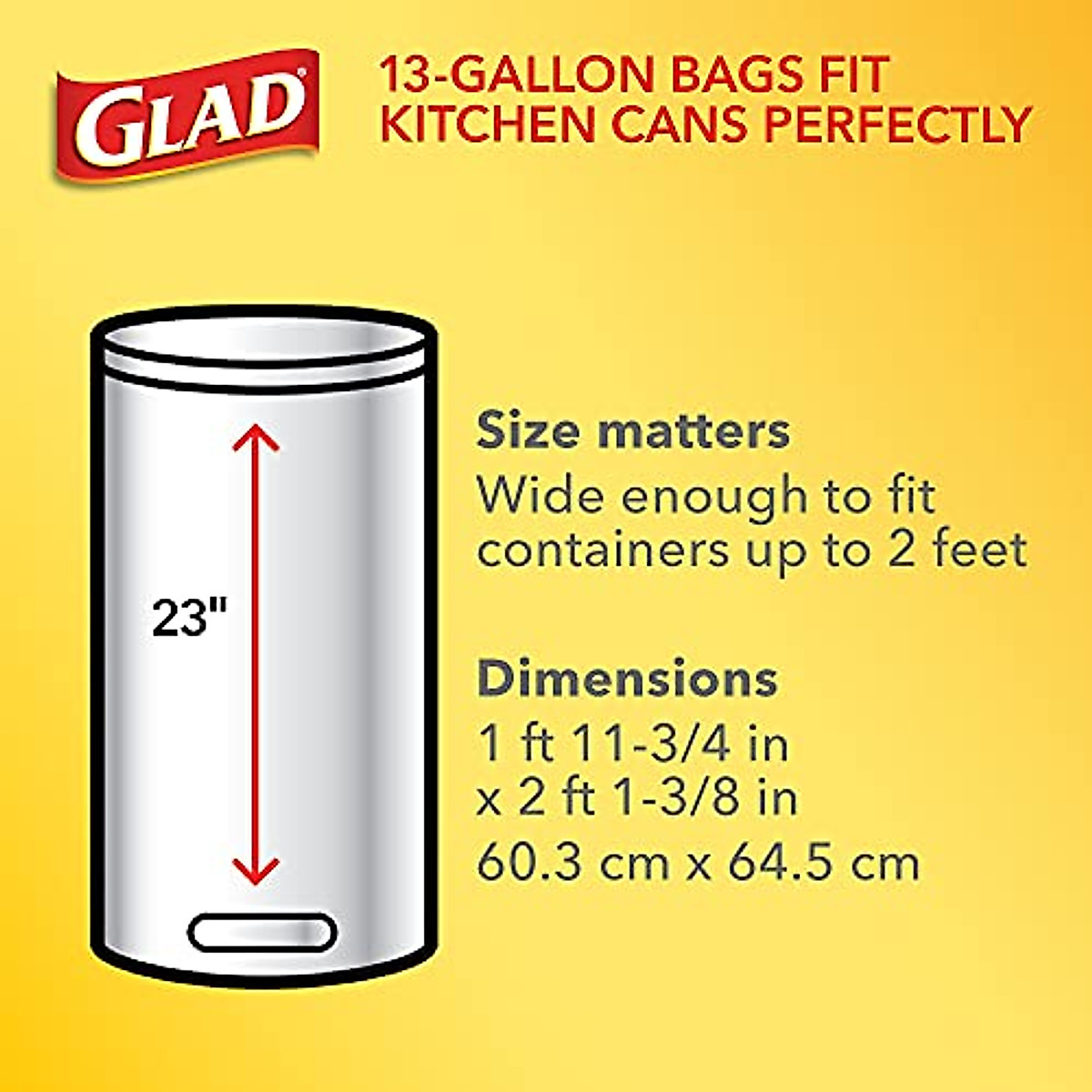 Glad Tall Kitchen Drawstring Trash Bags - Odorshield 13 Gallon White Trash Bag, Febreze Fresh Clean, White, Not Applicable, Febreze - Fresh Clean, 110 Count