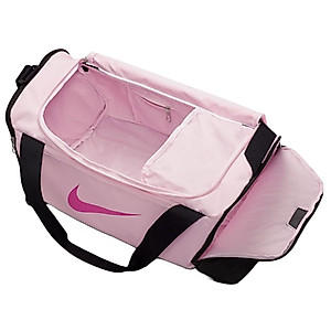 Nike Brasilia 9.5 Small Training Gym Sports Duffel Bag (Pink/Dark Pink/Black)