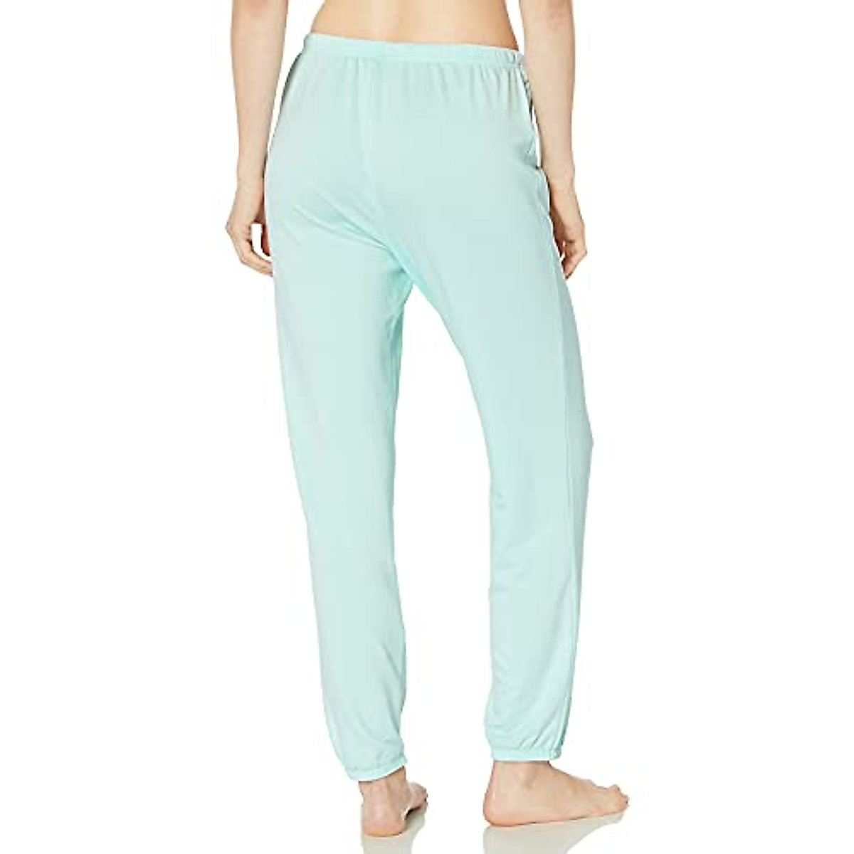 Amazon Essentials Women's Pajama Jogger - Lightweight Lounge Terry, Plus Size, Aqua Blue, Large