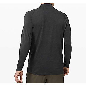 Lululemon Athletica Mens Metal Vent Tech 12 Zip Long Sleeve Shirt (Deep Coal, M),Medium