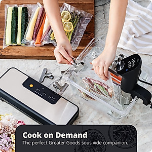 Greater Goods All-In-One Vacuum Sealer Kit - Start Sealing & Saving Today with a Powerful, Fast Sealer that comes with Sealer Bags and Accessories (Onyx Black)