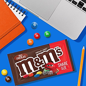 M&M'S Milk Chocolate Candy Sharing Size 3.14 Ounce (Pack of 24) Box