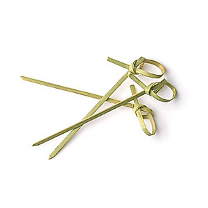 Perfect Stix Bamboo Pick 4 300ct Bamboo Knot Picks, Cocktail and Hors' D'Oeuvre, 4" (Pack of 300)