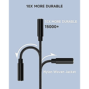 ZOOAUX 3.5mm Combo Audio Adapter Cable with Separate Mic and Audio Headphone Connector for PS4,PS5,Xbox One S,Nintendo Switch,Tablet,Mobile Phone,PC Gaming Headsets and New Version Laptop 13 Inch