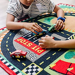 Melissa & Doug Round The Speedway Race Track Rug (FFP)