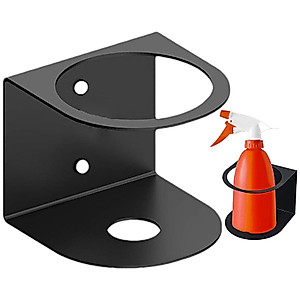 DISPRA Spray Bottle Holder, Spray Bottle Rack, Steel Spray Can Holder Wall Mount, All-Purpose Paint Bottle Organizer, Wall Mount Bracket, Tool Organizer, Spray Bottle Storage Rack, single hole