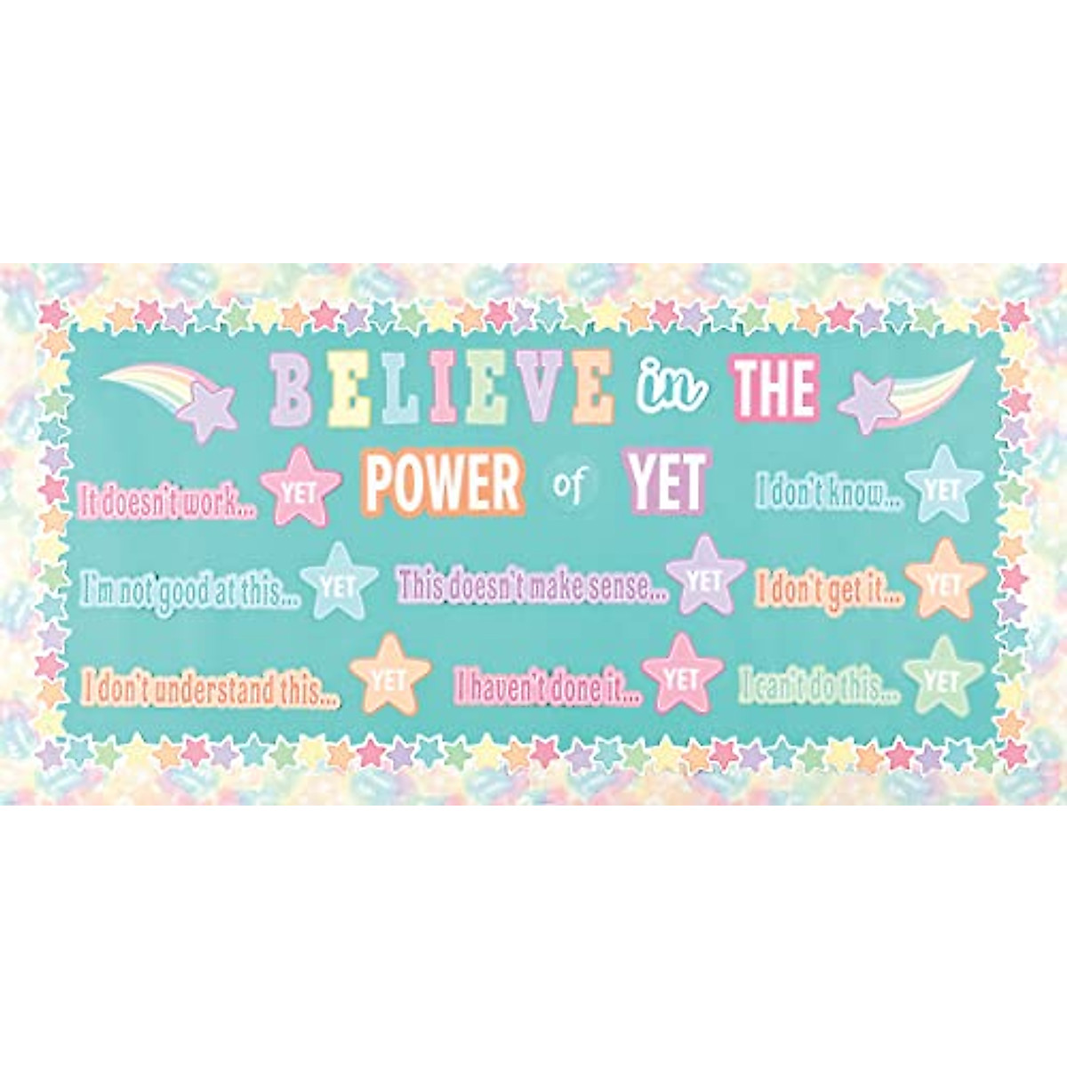 Teacher Created Resources Pastel Pop Tie-Dye Straight Border Trim, 35 Feet