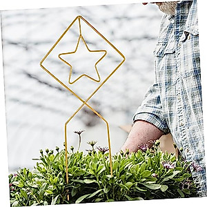YARNOW 2pcs Flower Stand Rose Vines Plants for Outside Gold Stand Plant Climbing Frame House Plants Indoors Live Garden Metal Trellis Golden Metal Plant Climbing Supports Vine Trellis