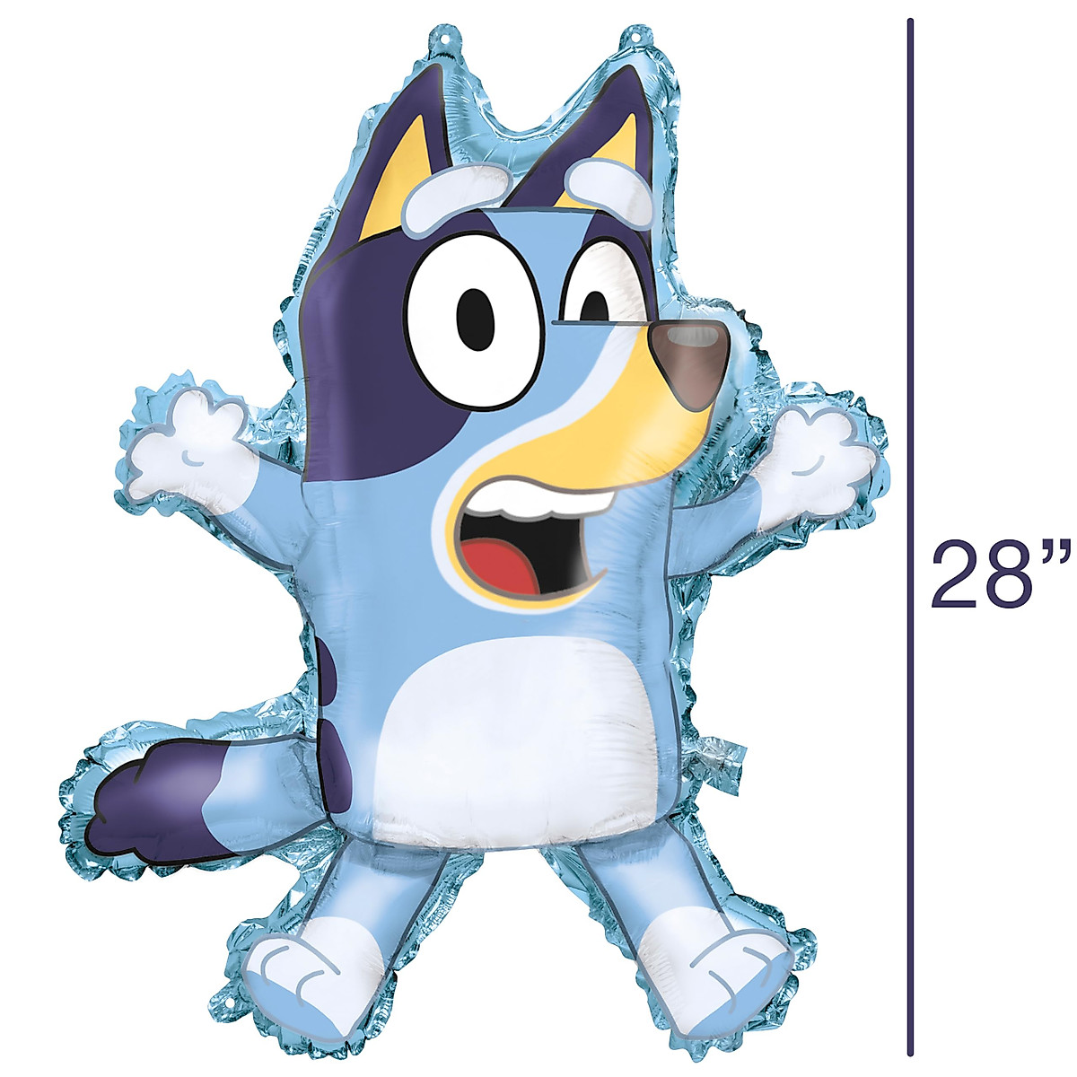 Bluey Birthday Party Supplies & Decorations | Large 28" Foil Bluey Balloon & 18" Round Foil Balloon | Sticker