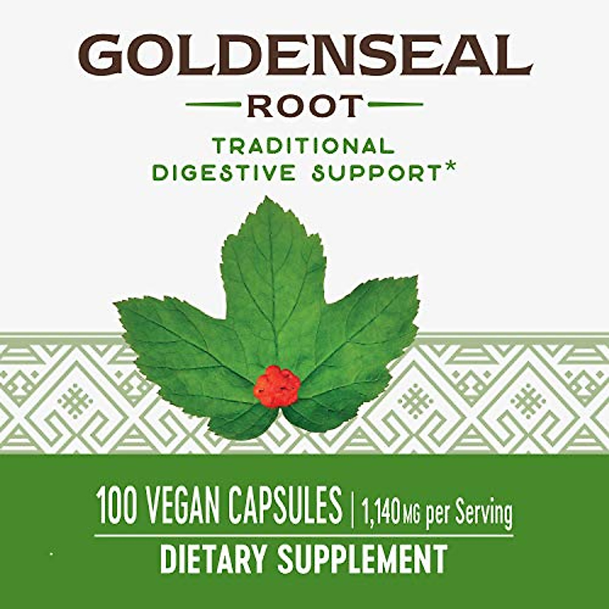 Nature’s Way Goldenseal Root, Traditional Digestive Support*, 100 Capsules