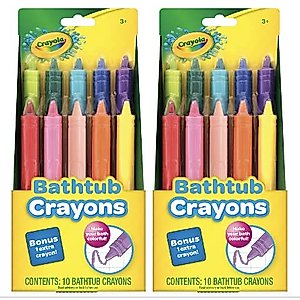 Crayola Taste Beauty Bathtub Markers, Washable Markers for Kids’ Bath Time, 2 pack Bundle