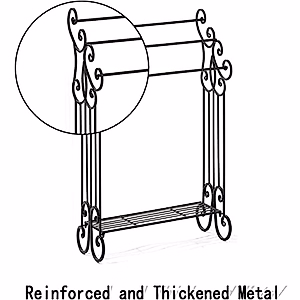 Free Standing Towel Rack 3 Bar Freestanding Rack with Storage Shelf Towel Organizer for Bathroom,Bedroom,Laundry Room,Kitchen,Pool