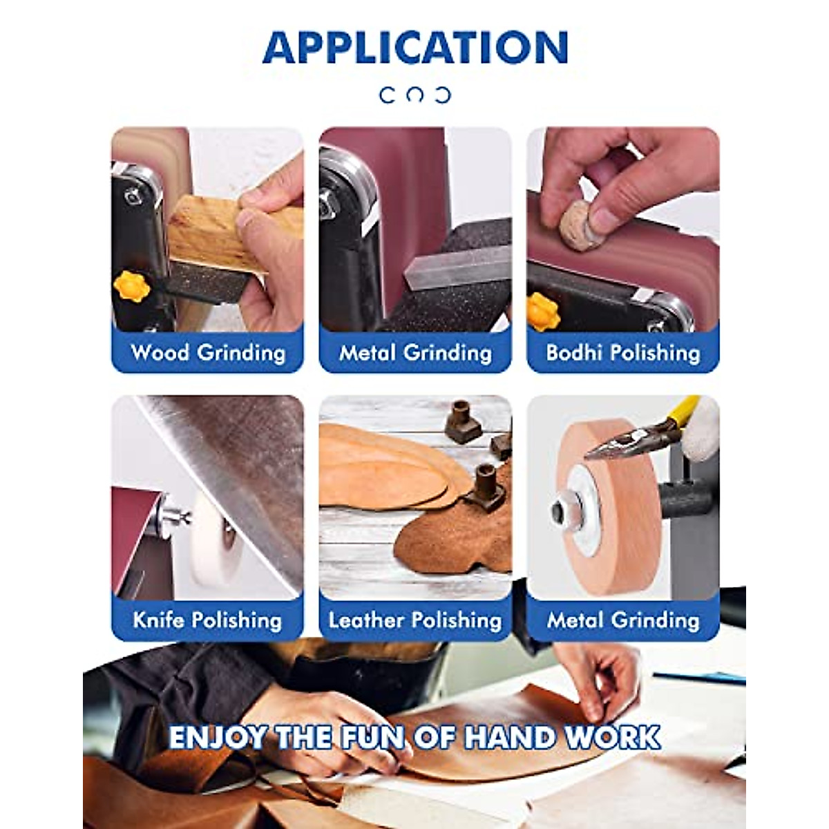 800W Electric Bench Belt Sander Mini Belt Sander Electric Knife Sharpener Electric Polishing Grinding Machine 2x13.8in Belt Sanding Machine for Knife Wood Metal Craft