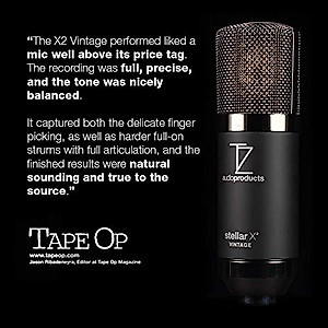 TZ Stellar X2 Vintage Large-Diaphragm Cardioid Condenser XLR Microphone