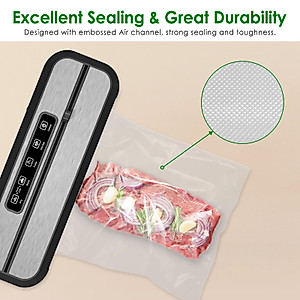 Vacuum Sealer Bags, 1 Roll 11in x 16ft, BPA Free, Durable Commercial Grade Bag Roll, Food Vac Bags for Storage, Meal Prep or Sous Vide Cooking