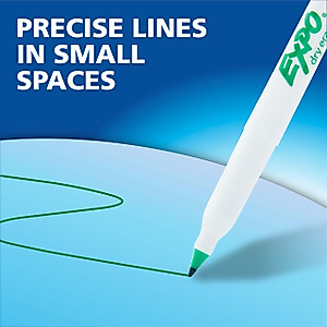 EXPO Low Odor Dry Erase Markers, Ultra-Fine Tip, Black, 4 Count