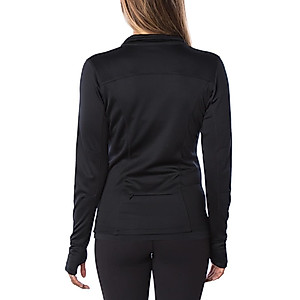 Global Blank Define Jacket Womens Athletic Jackets for Workout, Scrub and Gym Jackets Women, Black, Medium