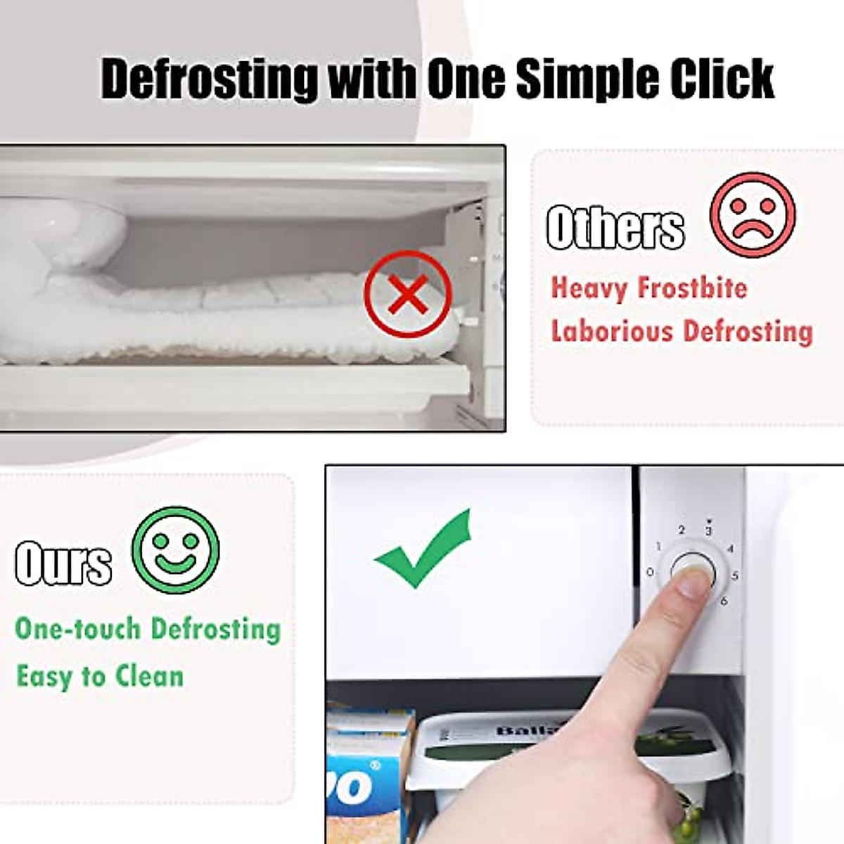 Frestec Mini Fridge with Freezer,Small Refrigerator,Mini Fridge for Bedroom,3.1 Cu Ft Single Door Compact,Energy Saving,Low Noise with Reversible Door,Mini Fridge for Office (Stainless Steel)