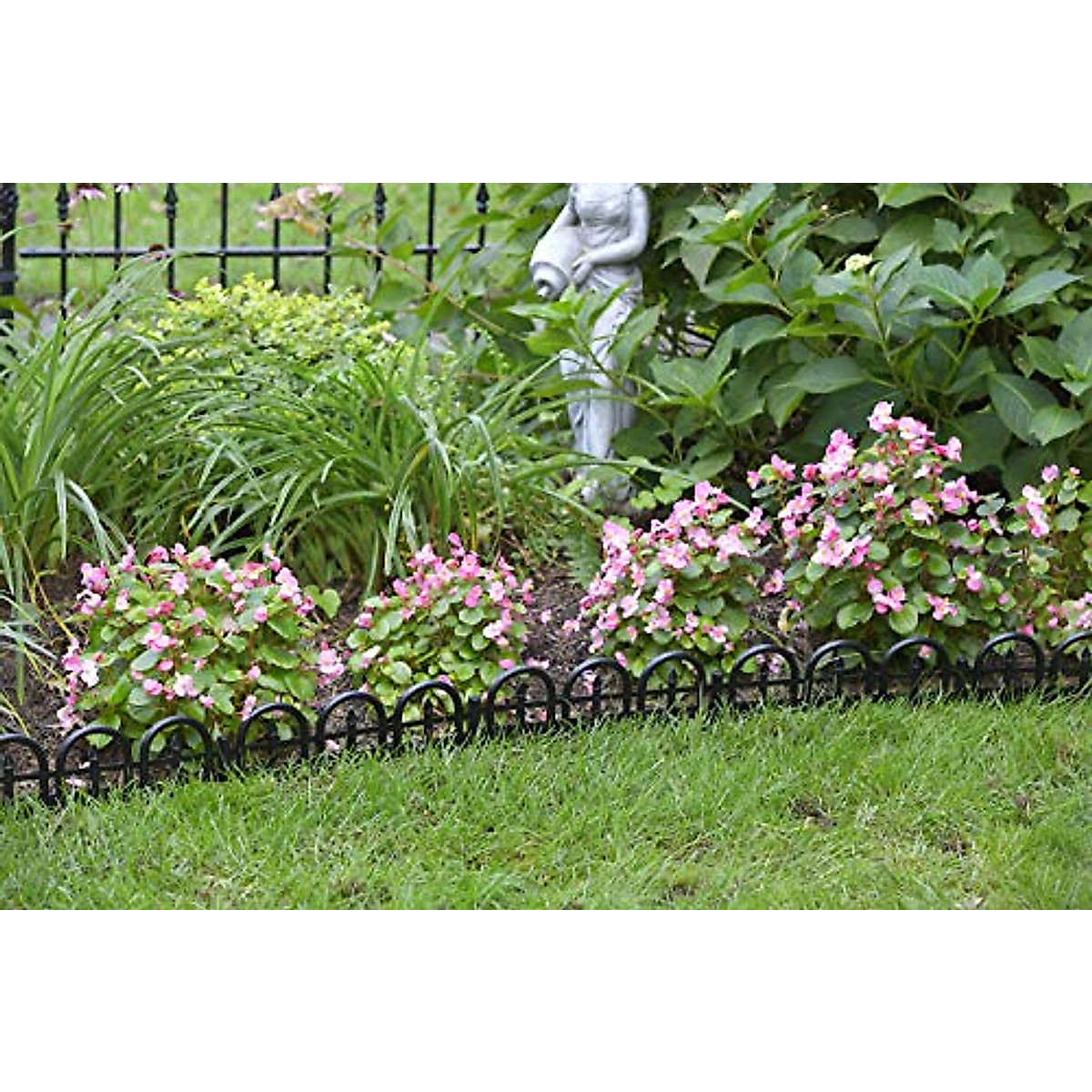 EasyFlex Decorative No-Dig Landscape Edging Kit - 15 ft., Black Wrought Iron-Look